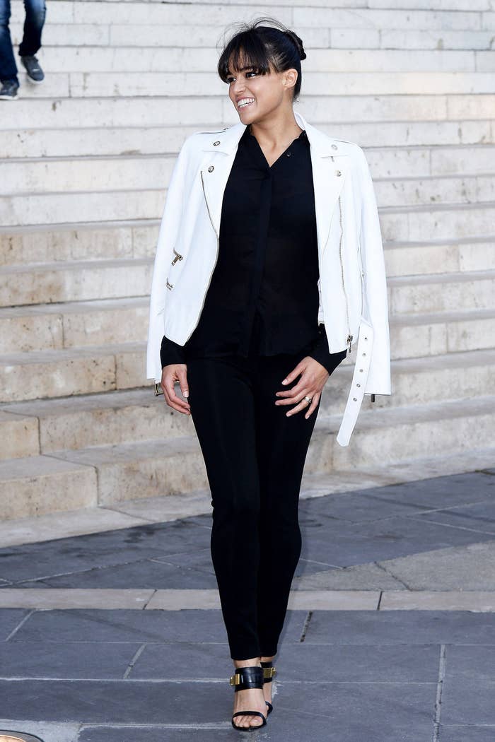 Michelle Rodriguez At The Versace Show In Paris