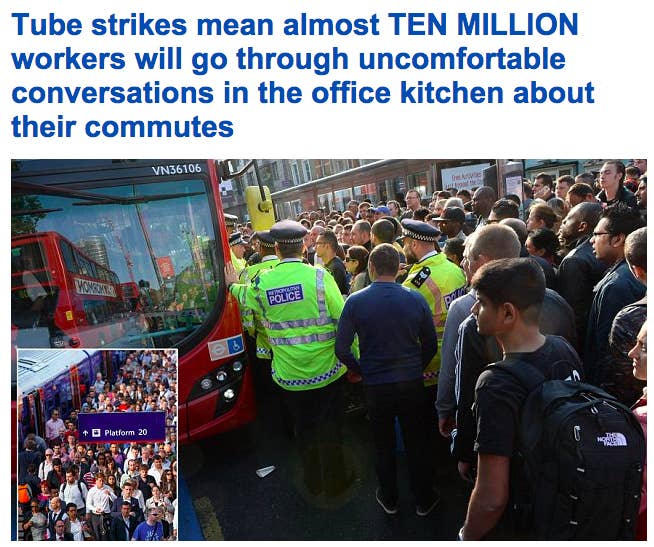 If The Media Reported What People Really Feel About The Tube Strike