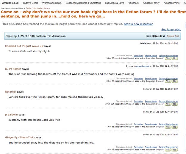 People Have Been Writing This Story On An Amazon Forum For Four Years