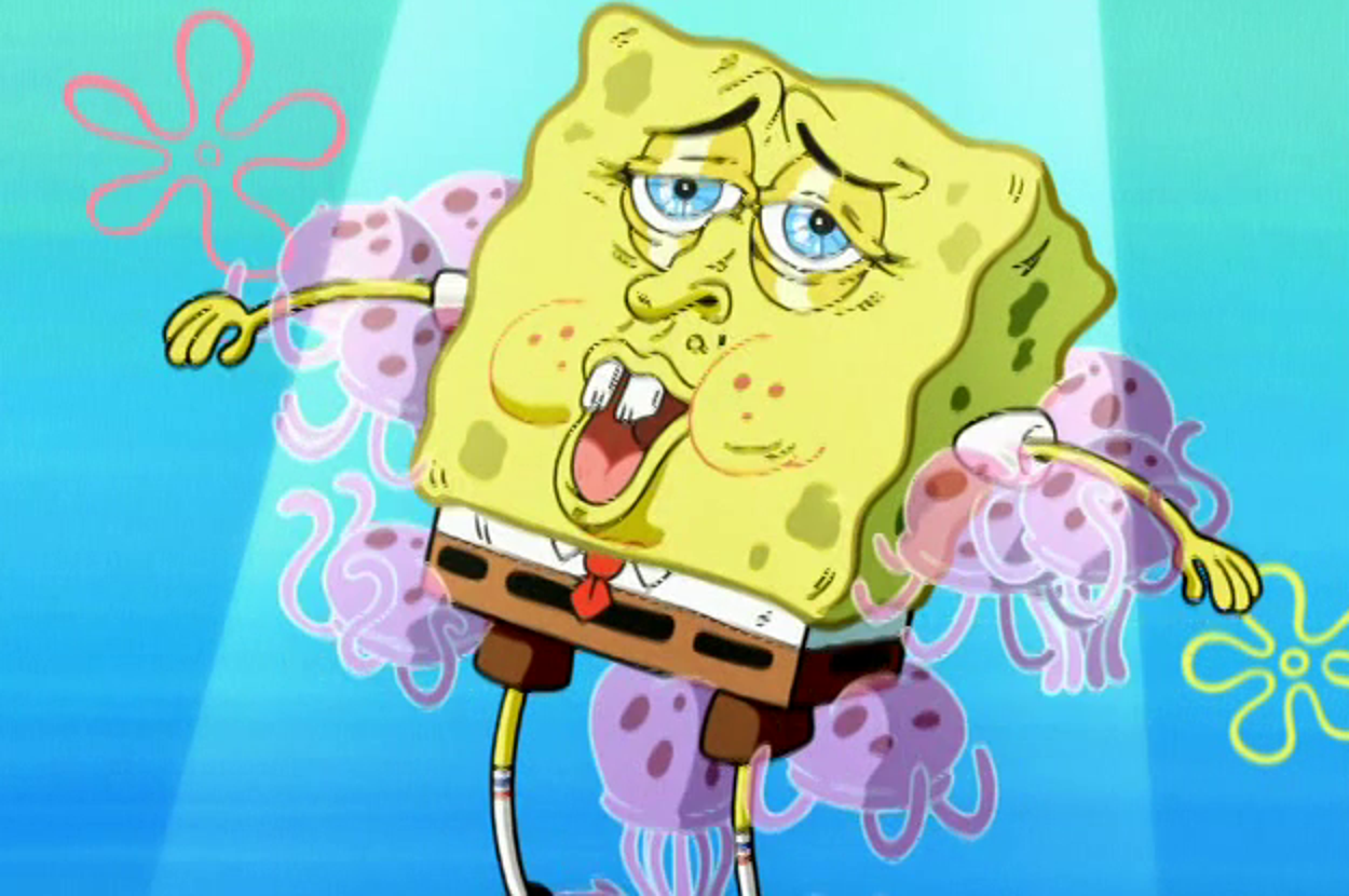 spongebob funny crying face