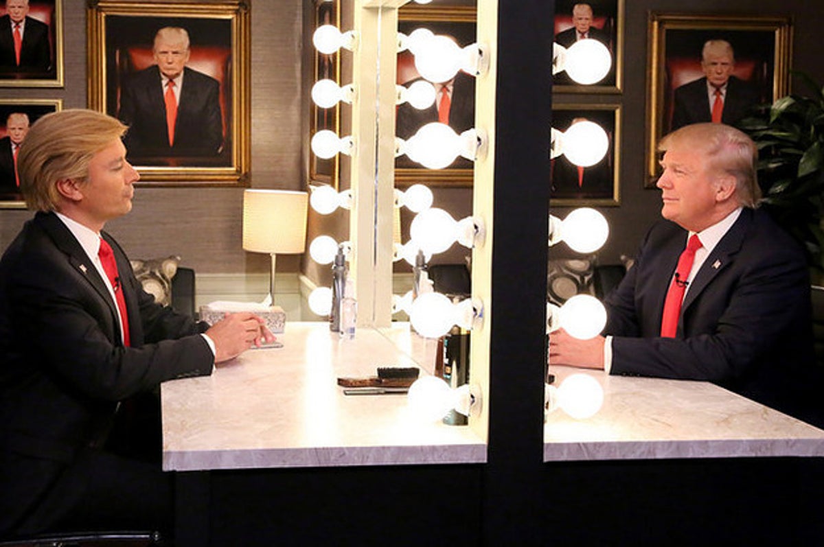Jimmy Fallon Performed His Donald Trump Impression In Front Of Donald Trump