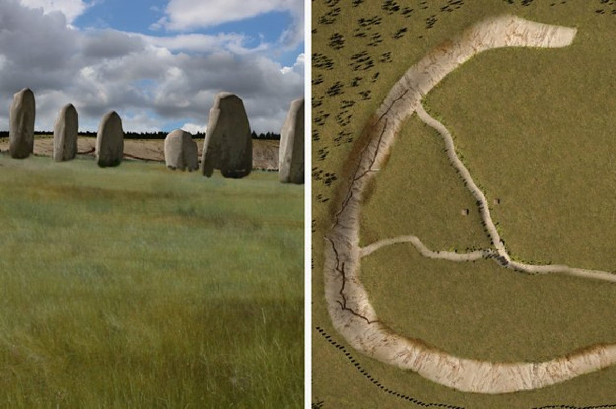 Row Of 90 Enormous Stone Monoliths Found Buried Near Stonehenge