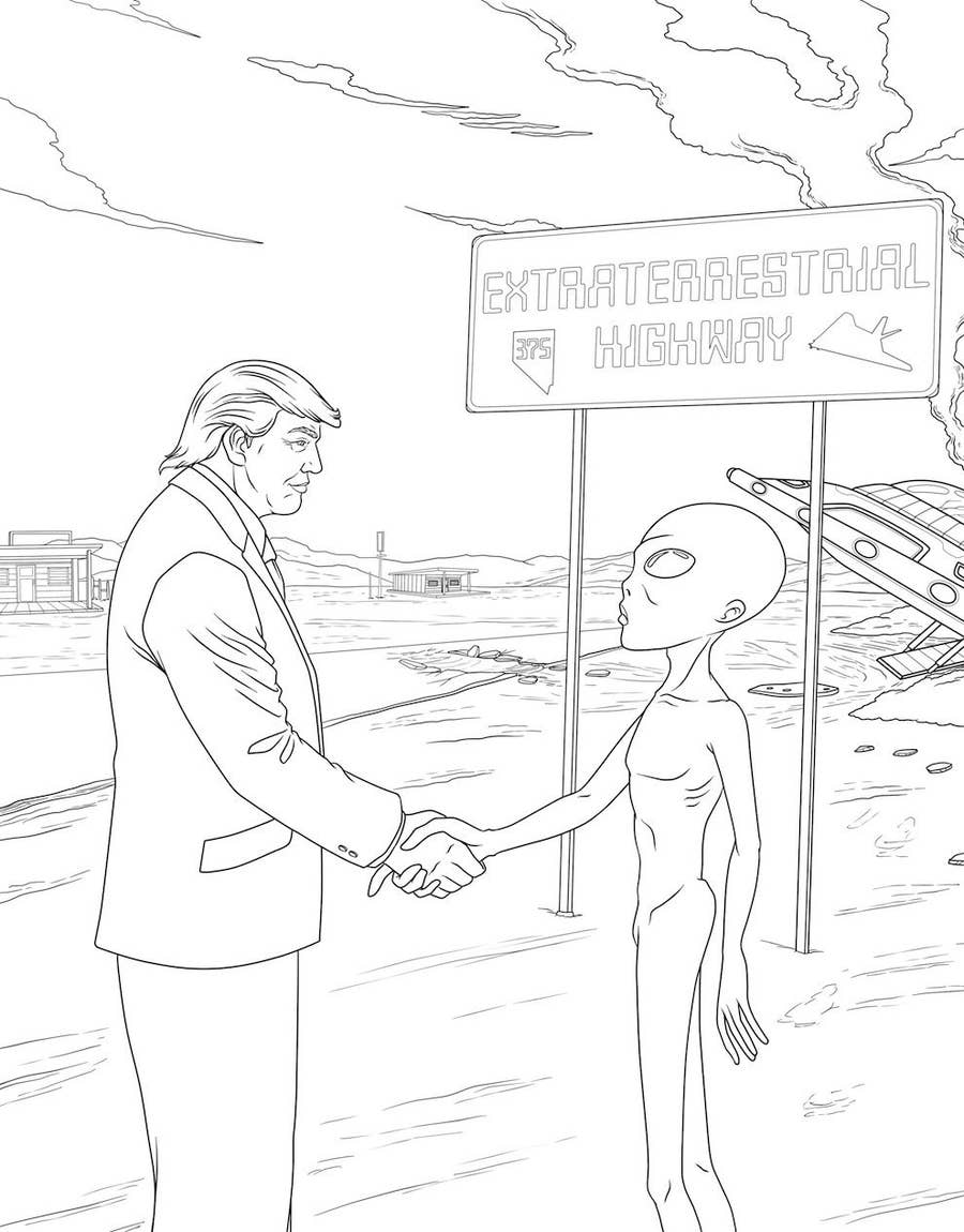coloring pages of donald trump
