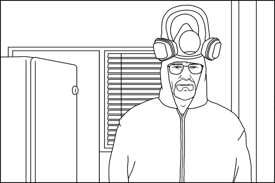 breaking bad coloring sheet
