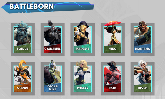 Meet The Five New Playable Characters From "Battleborn"