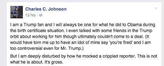 Even Troll Chuck Johnson Is “Disturbed” By Trump’s Mocking A Person ...