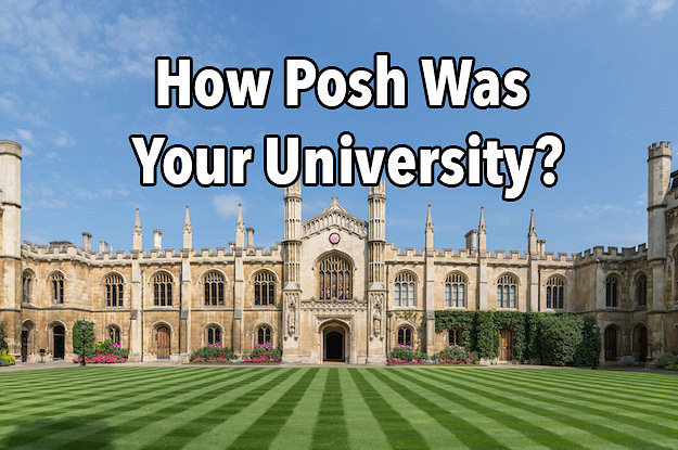 How Posh Was Your University?