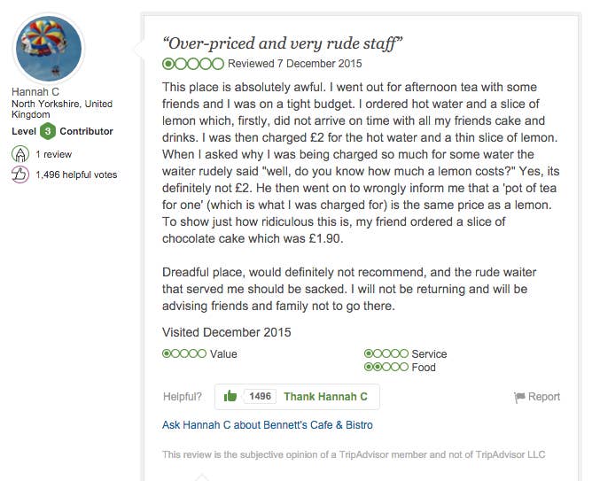 People Love This Café's Sassy Response To An Irate Customer