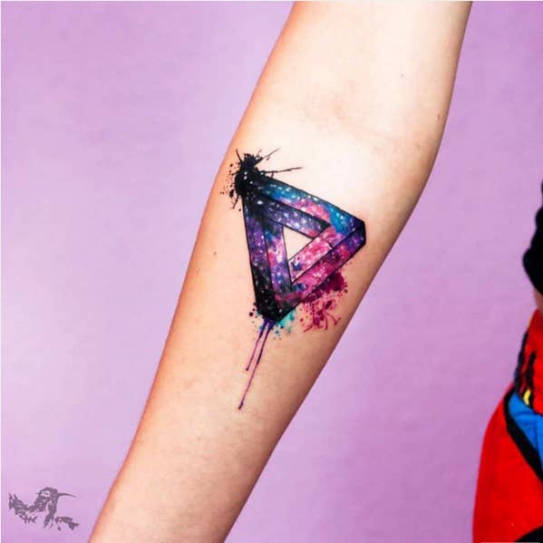 triangle space tattoo