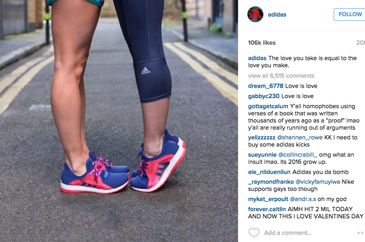 Adidas Just Perfectly Shut Down Homophobic Instagram Commenters
