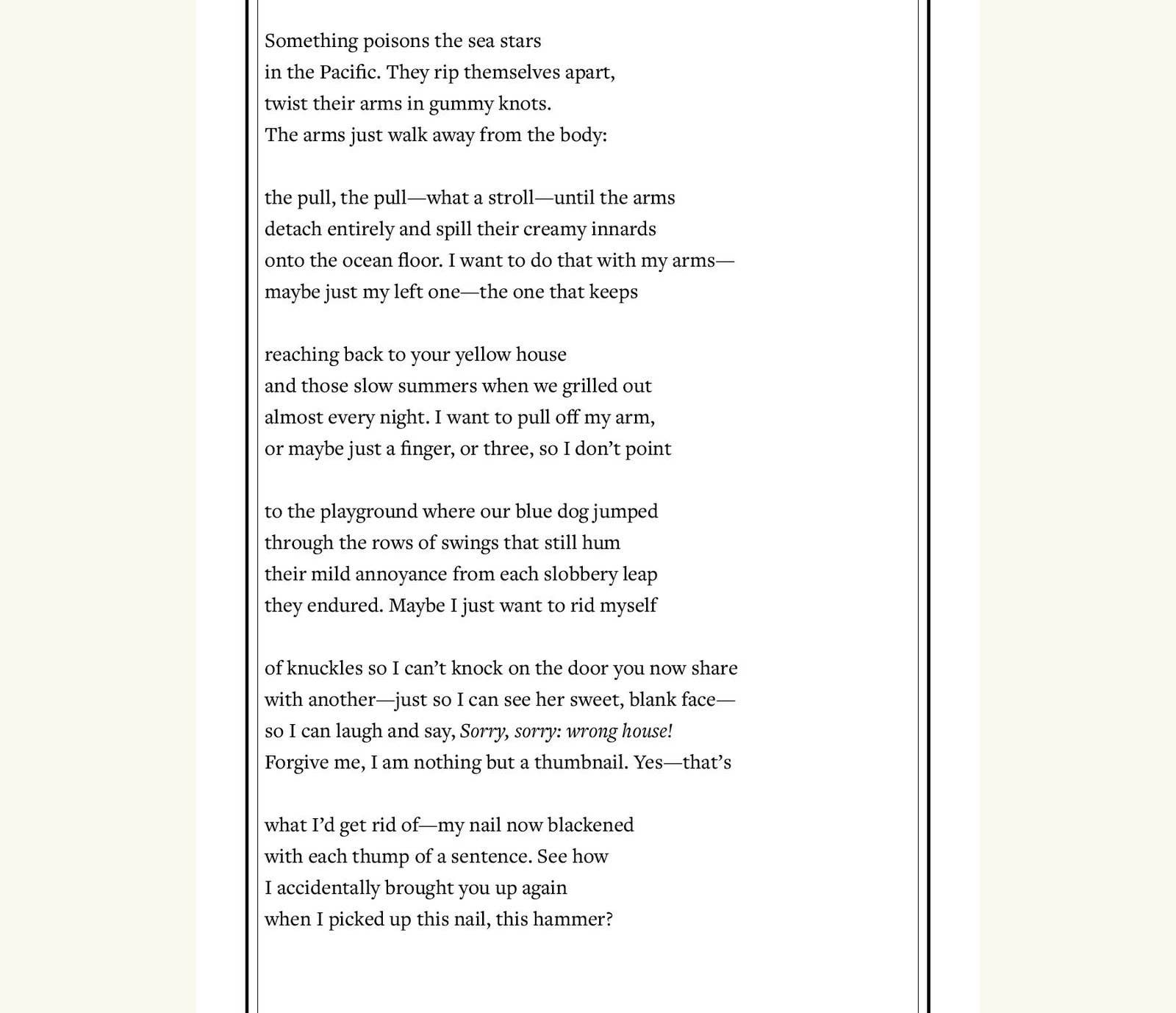 Poem: "The Body" By Aimee Nezhukumatathil
