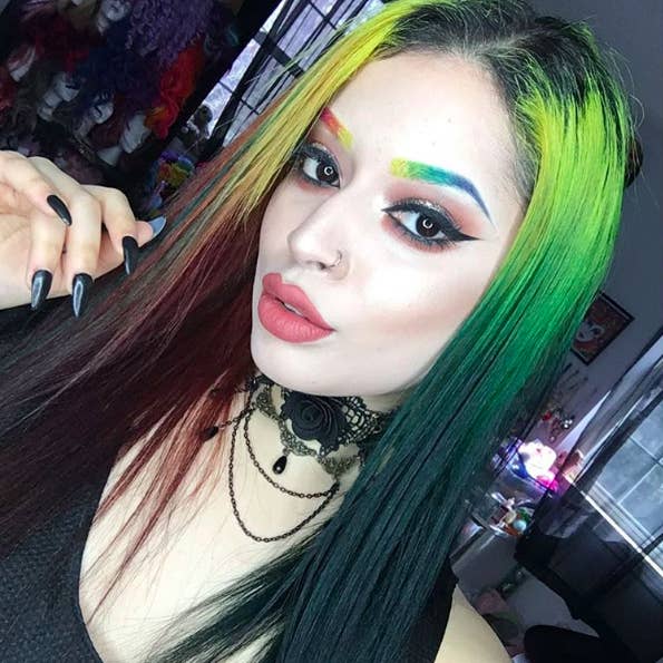 colourful eyebrows