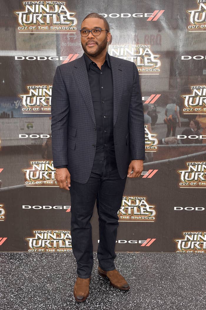 Tyler Perry At The Teenage Mutant Ninja Turtles: Out Of The Shadows ...