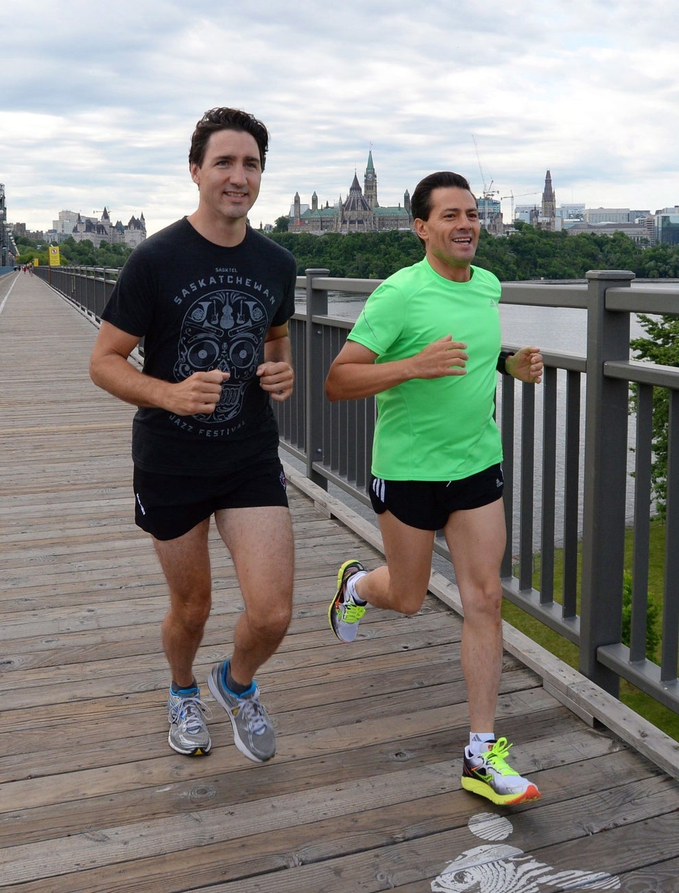 Justin Trudeau And Mexico’s President Went For A Run In Very Short Shorts