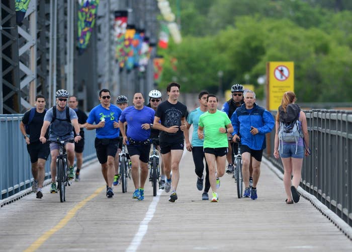 Justin Trudeau And Mexico's President Went For A Run In Very Short Shorts