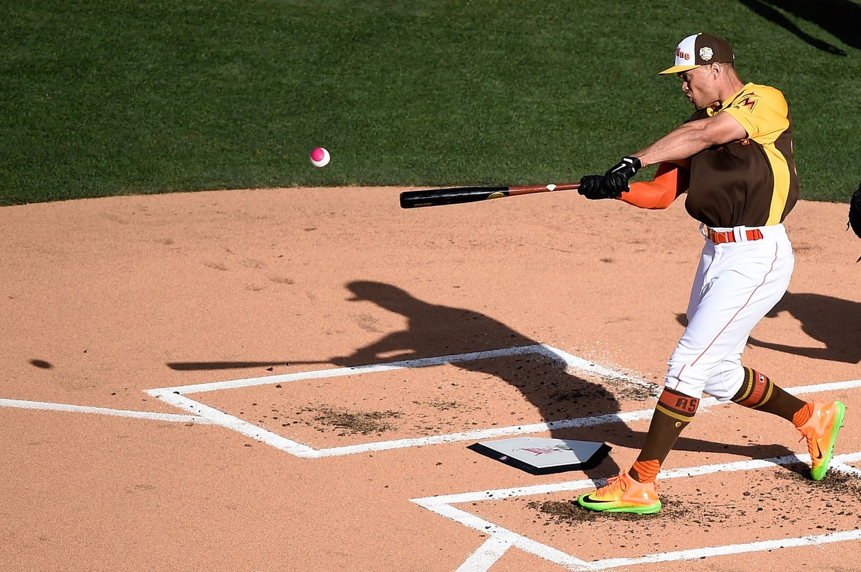 Miami Marlins Star Giancarlo Stanton Went Bonkers During The Home Run Derby