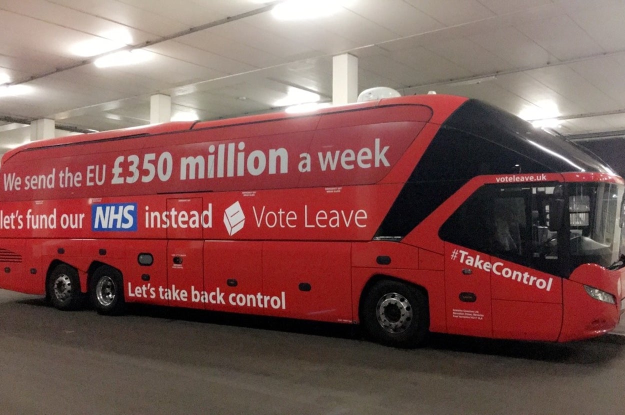 The Vote Leave Bus With The £350 Million NHS Slogan Is Back Driving ...