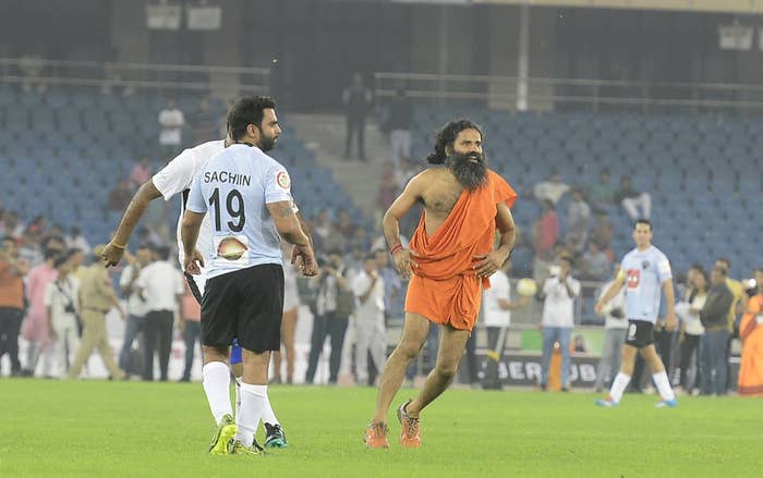 We Are Truly Blessed To Have These Pictures Of Baba Ramdev Playing Football