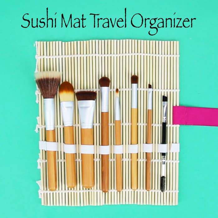 Here's A DIY Sushi Mat Travel Organizer And It's So Damn Cute