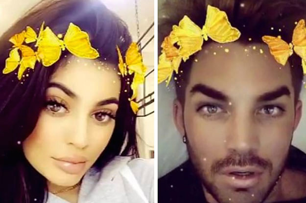 17 Celebrities Who Are Just As Obsessed With Snapchat's Butterfly Crown ...
