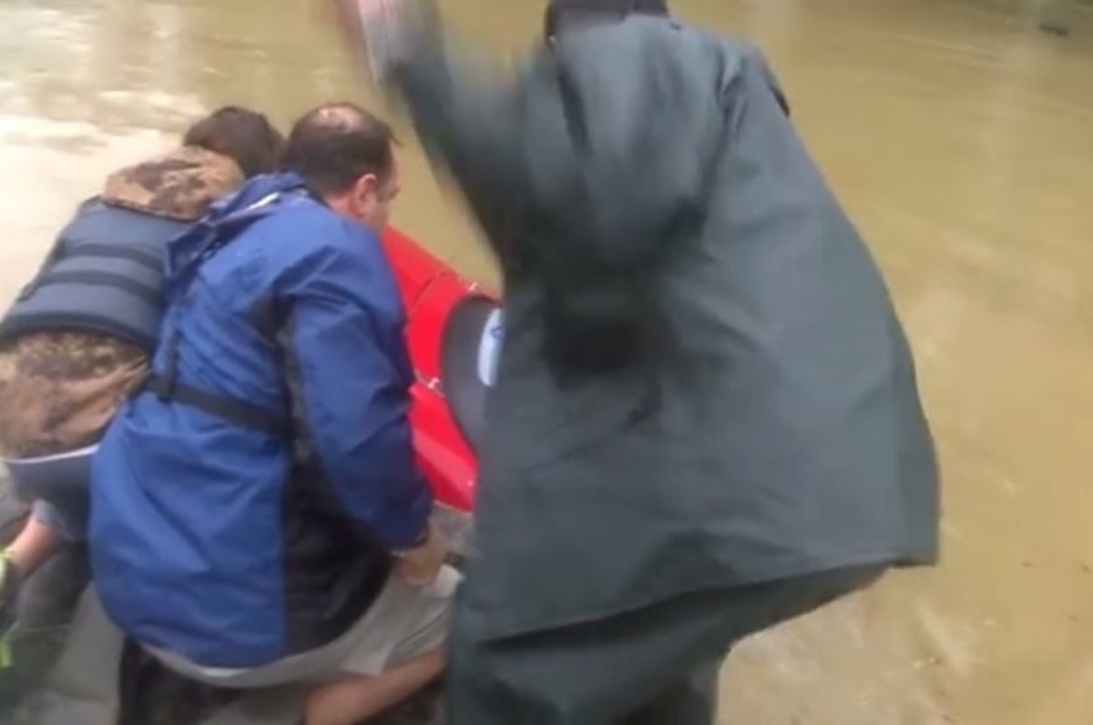 These Men Just Barely Saved A Woman And Her Dog From Drowning