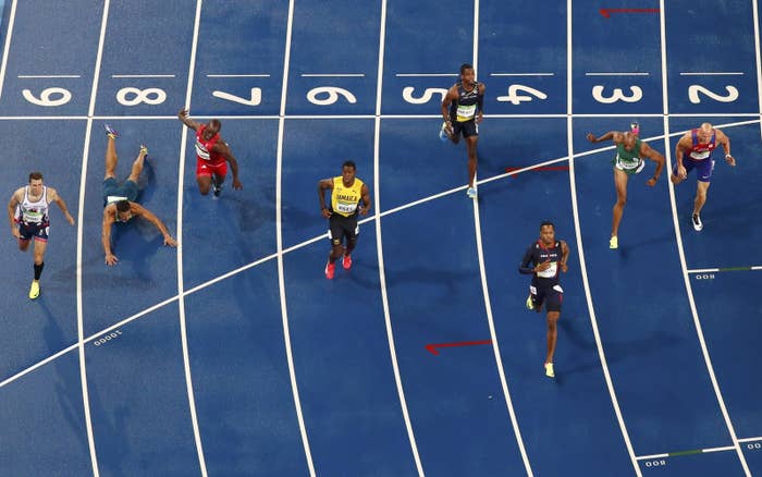This Guy Just Made The Hurdle Qualifiers By Diving Over The Line