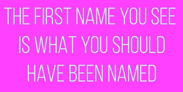 This Visual Test Will Determine Your Real Name