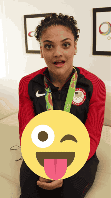 Gymnast Laurie Hernandez Is A Human Emoji And We Have Proof Gymnast Laurie Hernandez Is A Human Emoji And We Have Proof