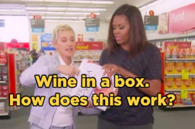 Ellen Introduced Michelle Obama To Boxed Wine, So Your Choices Are Fine