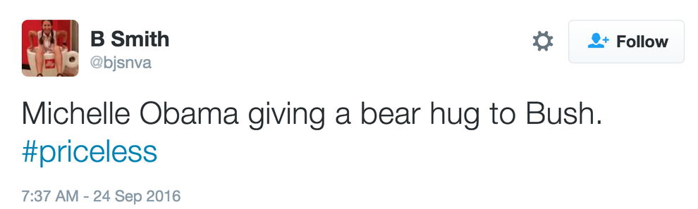 People Are Loving These Cute Photos Of Michelle Obama Hugging George W ...