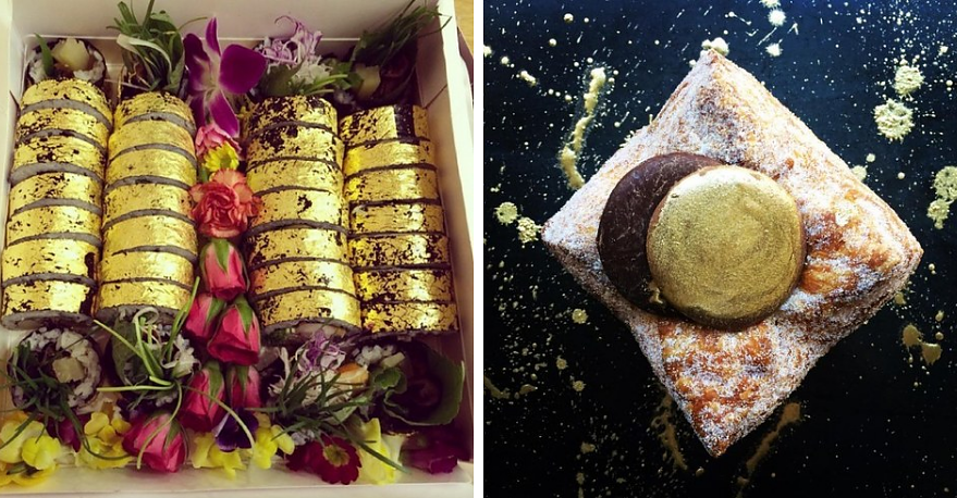 17 Gorgeously Glittery Ways To Eat Gold At Every Meal