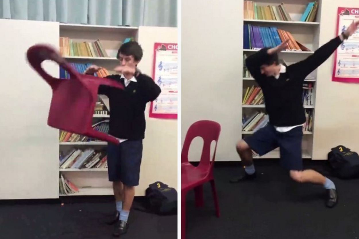 People Are Weirdly Obsessed With This New Chair-Flipping Meme