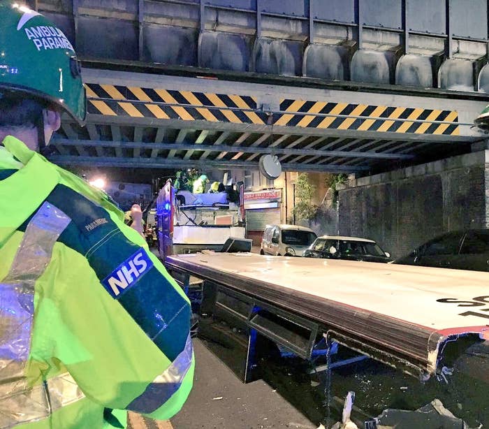 More Than 20 Injured After Double-Decker Bus Crashes Into Railway Bridge