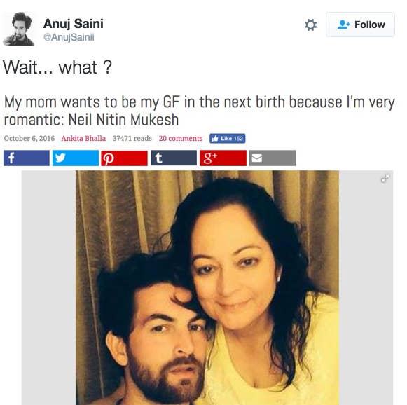 Neil Nitin Mukesh Said His Mom Wants To Be His Girlfriend In Her Next ...