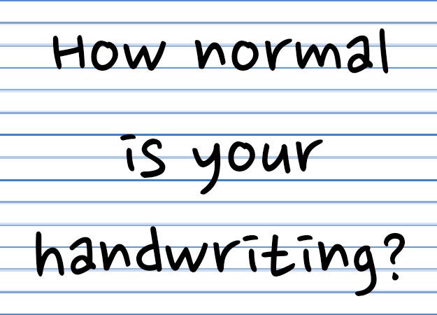 How Normal Is Your Handwriting