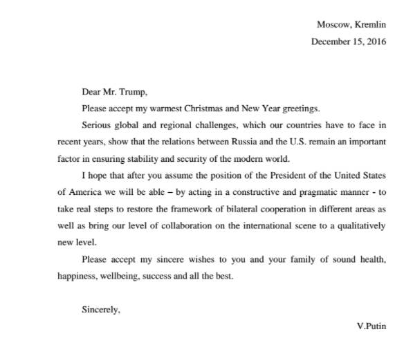 Donald Trump Receives "Very Nice Letter" From Putin Highlighting Global ...