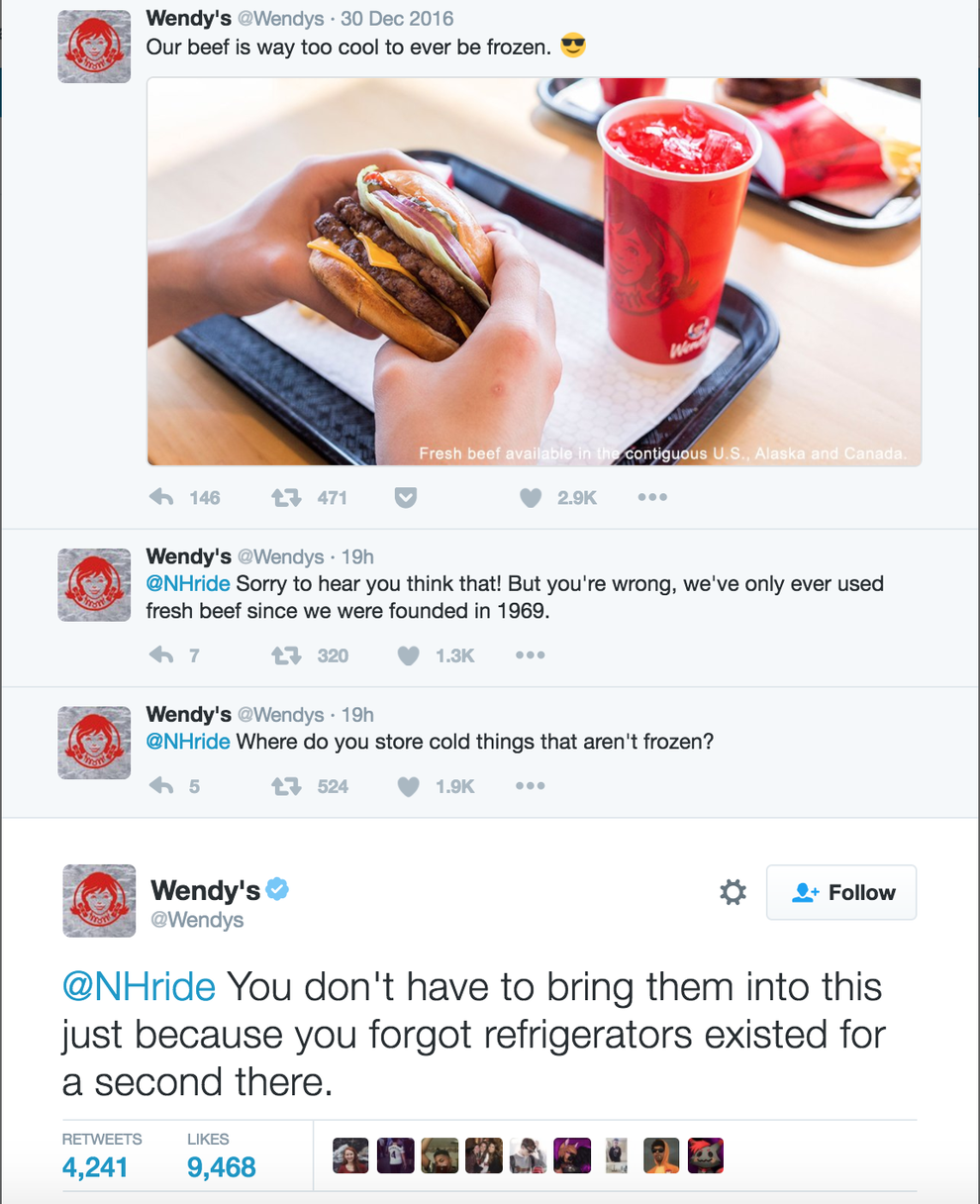 Wendy's Owned A Twitter Troll So Hard They Deactivated Their Account