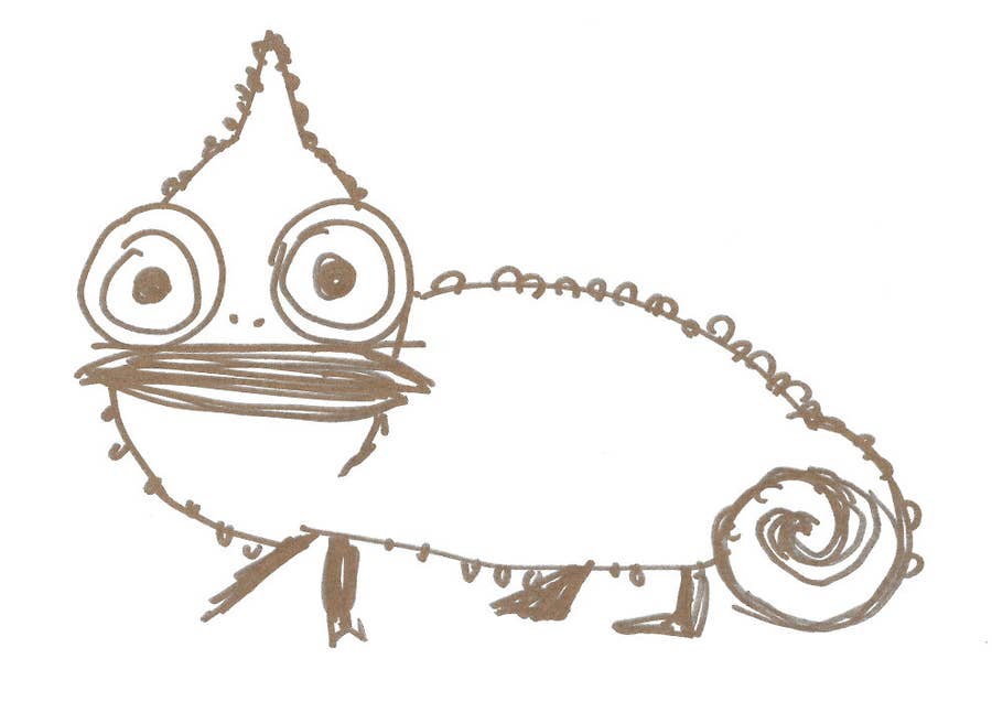 pascal chameleon drawing easy