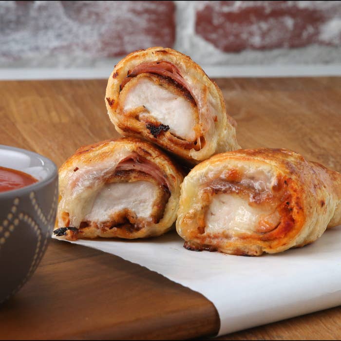 Get Your Night Started With These Chicken Parma Rolls