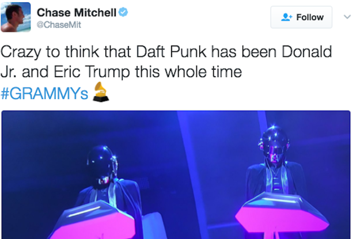 Everyone Pretty Much Made The Same Joke About Daft Punk At The Grammys