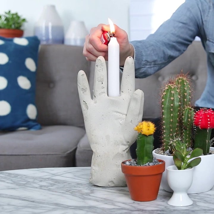 Decorate Your Home With This Personalized Concrete Hand DIY