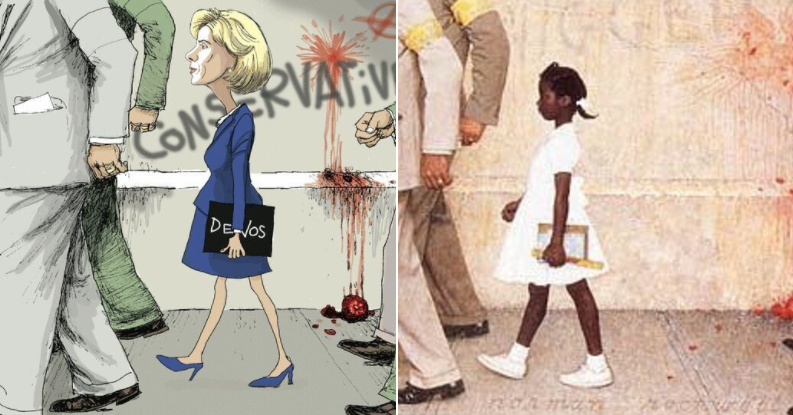 People Are Outraged Over A Cartoon Apparently Equating Betsy Devos With ...