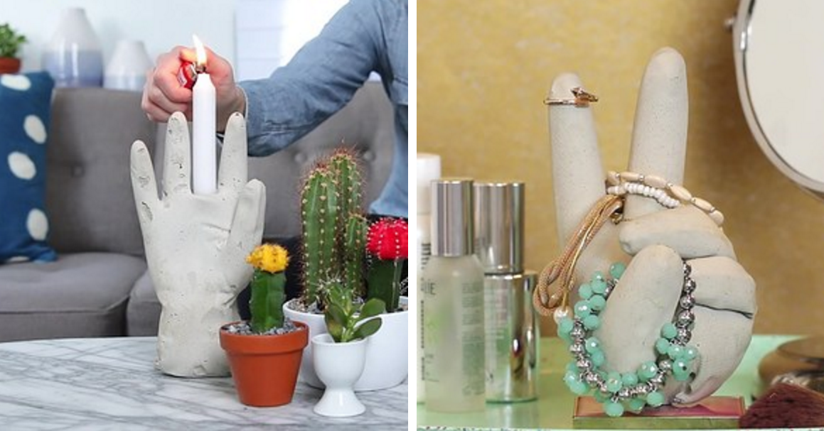 Decorate Your Home With This Personalized Concrete Hand DIY