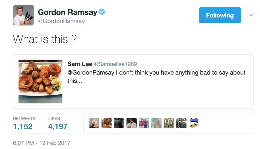 Gordon Ramsay Has Spent The Entire Weekend Roasting People’s Food On ...