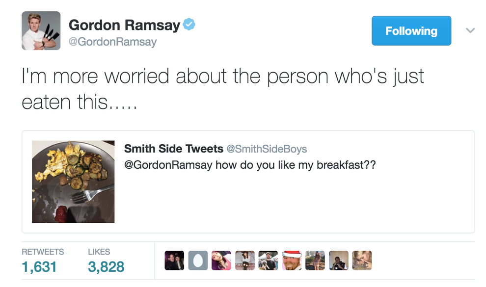 Gordon Ramsay Has Spent The Entire Weekend Roasting People’s Food On ...
