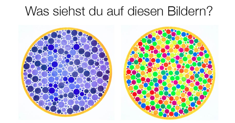 Erkennst du mindestens 9 von 11 Bilder in diesem simplen Farb-Sehtest?