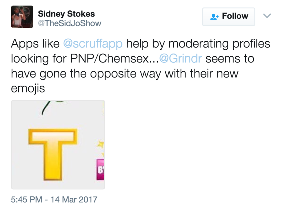 A Lot Of People Thought Grindr's New Emoji Keyboard Referenced Crystal Meth