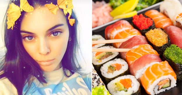 Order Sushi And We'll Guess Your Favorite Snapchat Filter
