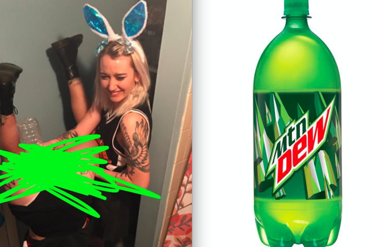 This American Shero Buttchugged Mountain Dew