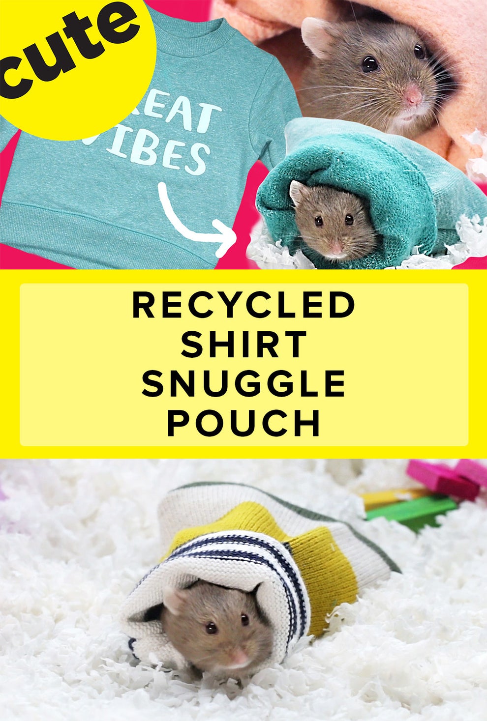 Turn An Old Shirt Into A DIY Snuggle Pouch